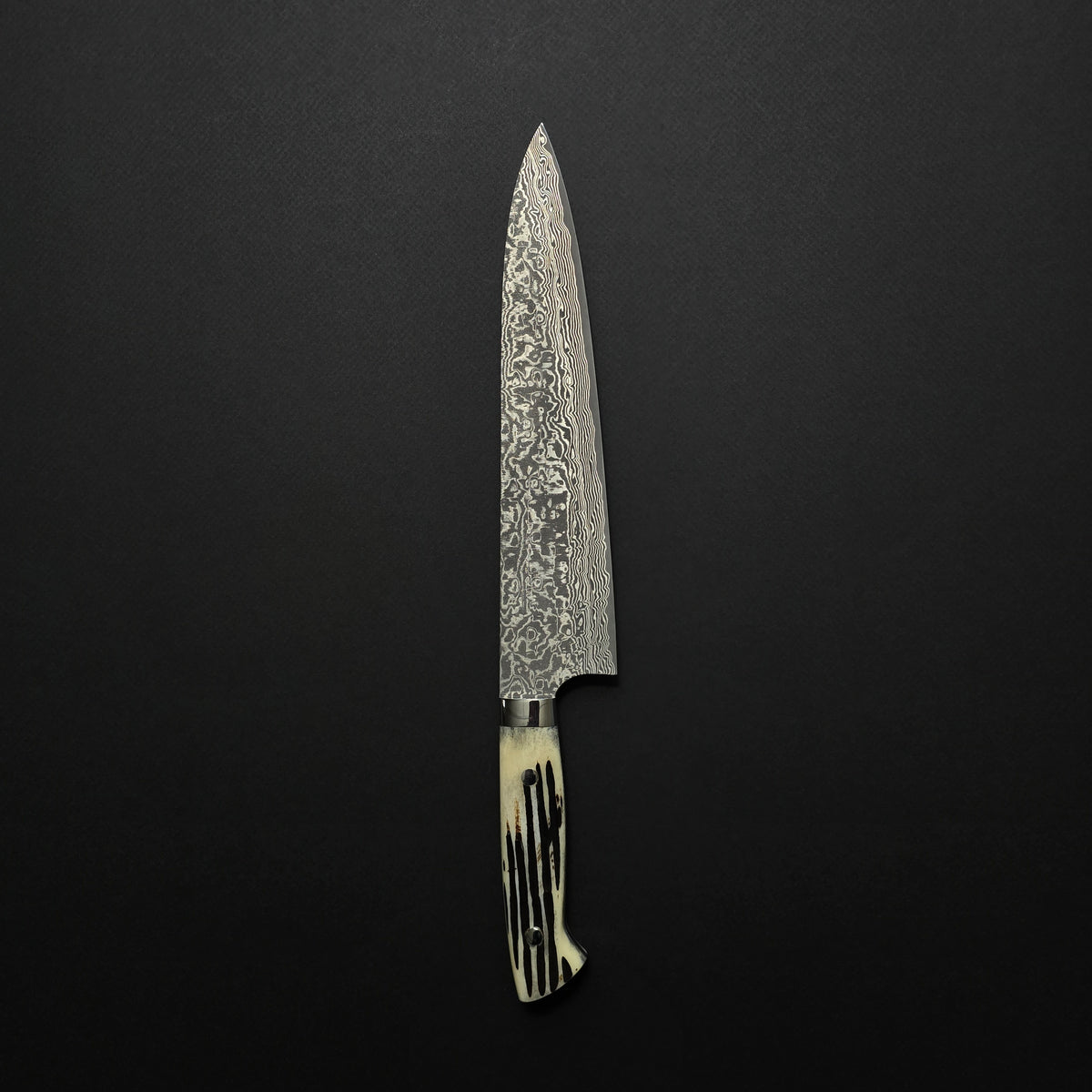 Takeshi Saji SG2 Black Damascus Gyuto 240mm Cow Bone Handle | Tosho ...