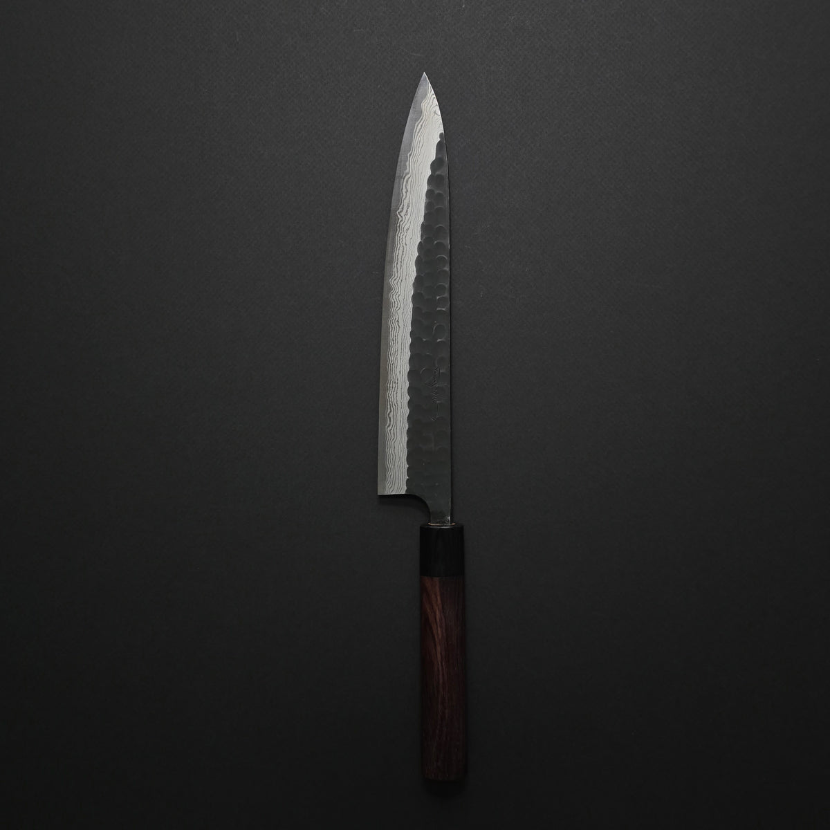 Akifusa Blue Super Tsuchime Damascus Sujihiki 240mm Rosewood Handle ...