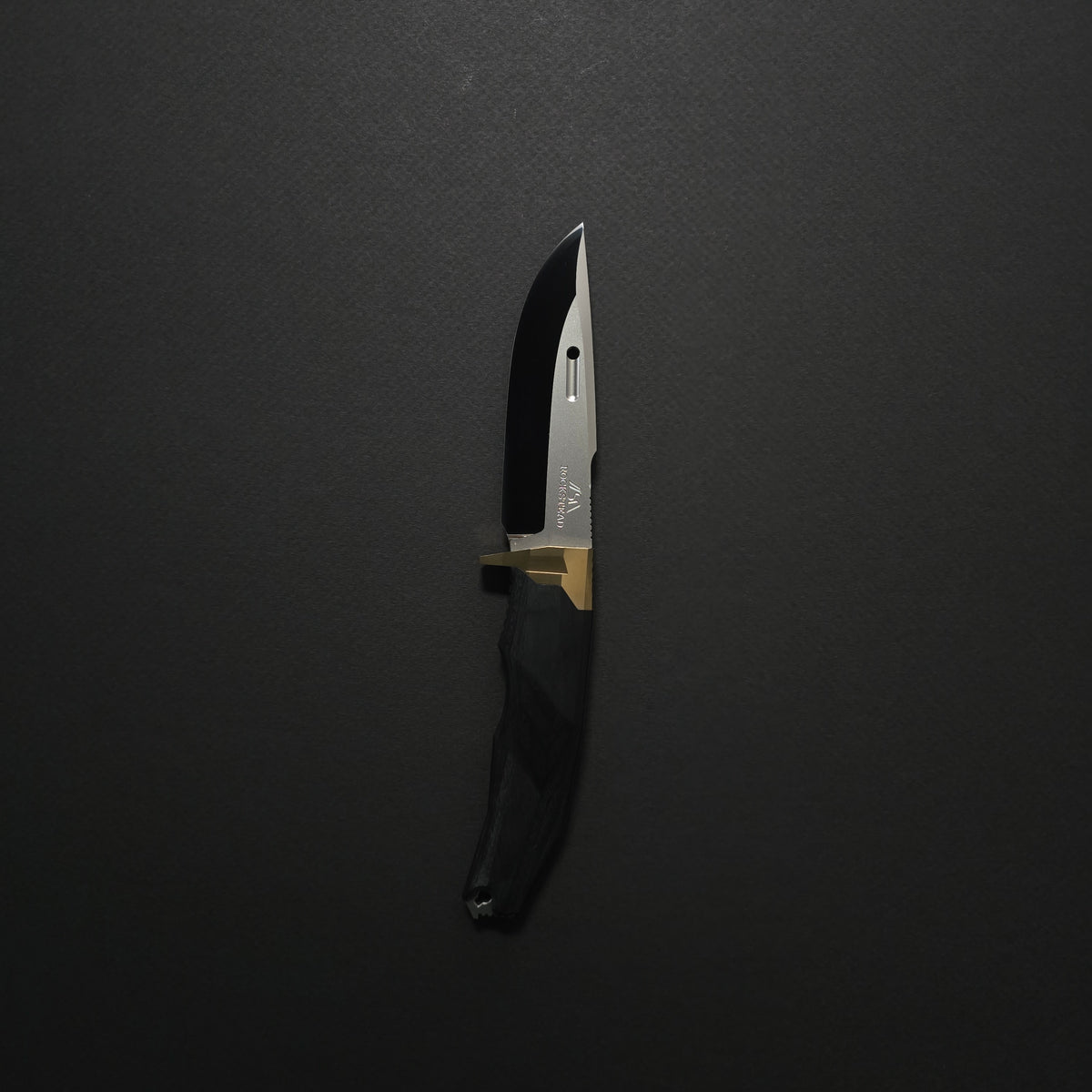 Rockstead RITSU-ZDP (Gold) Fixed Blade 95mm Wood Micarta/Gold Titanium ...