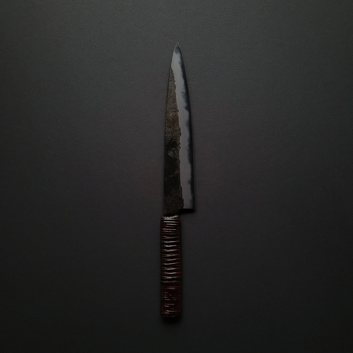 Tosho x Funaki White #2 Kurouchi Petty 190mm Urushi Rattan Wrap Handle ...