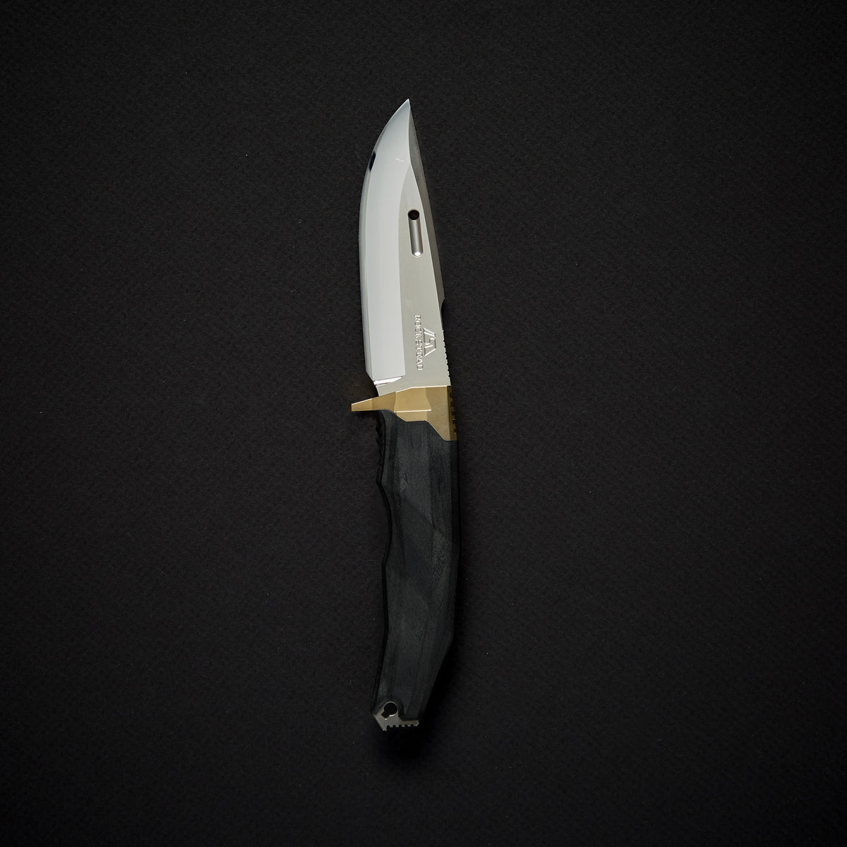 Rockstead RITSU-ZDP (Gold) Fixed Blade 95mm Wood Micarta/Gold Titanium ...