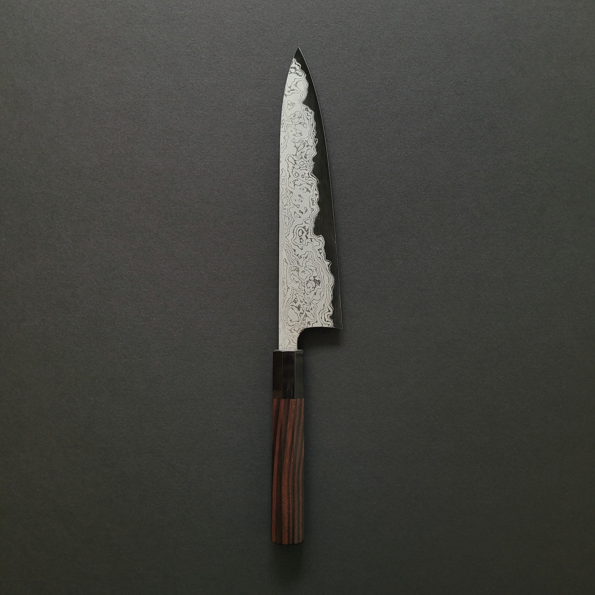 Hitohira Tanaka Yohei Blue #1 Damascus Gyuto 240mm Taihei Makassar ...