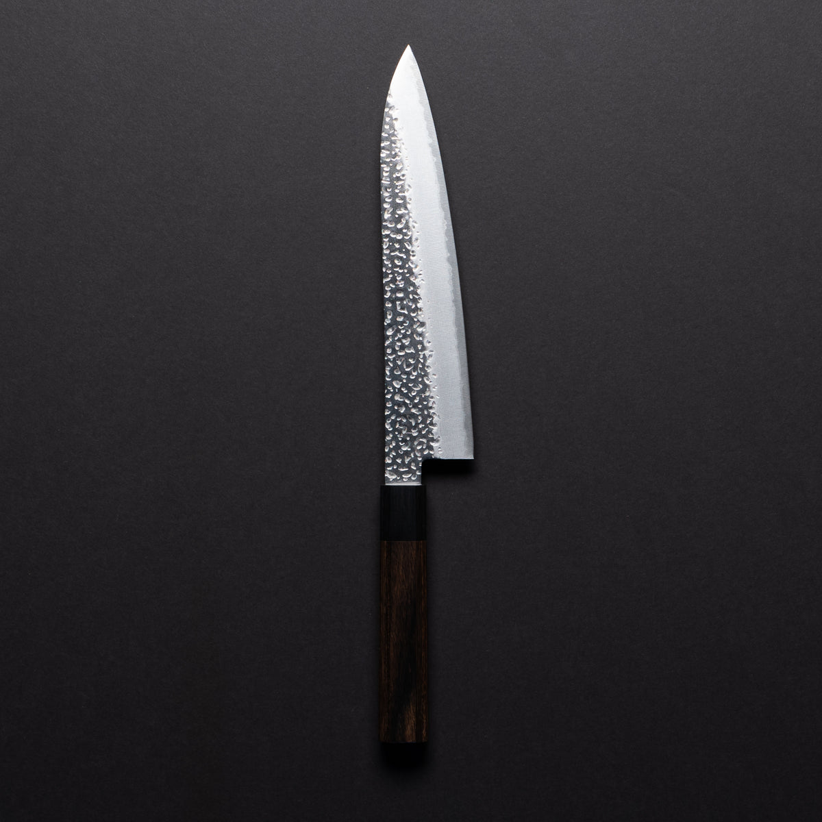 Hakkaku VG-10 Tsuchime Damascus Gyuto 210mm Brown Pakka Handle | Tosho ...